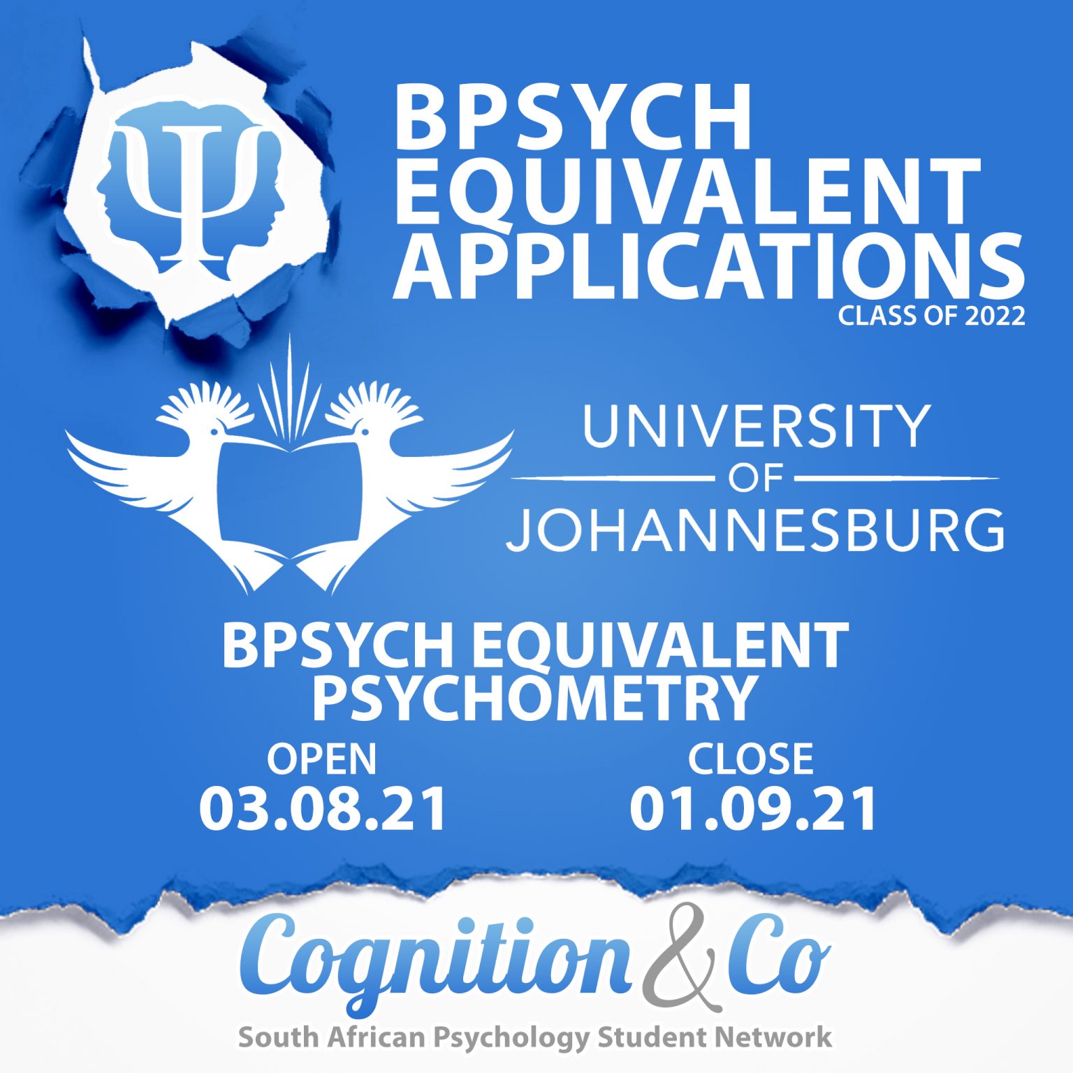 UJ BPsych Equivalent – January 2022 Intake – Cognition & Co